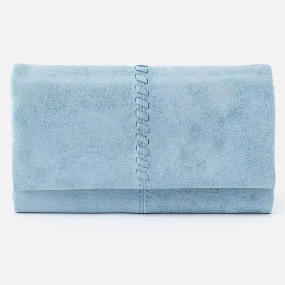 Bags | Nwt New Hobo Keen Continental Wallet Blue Topaz Leather Retired ...